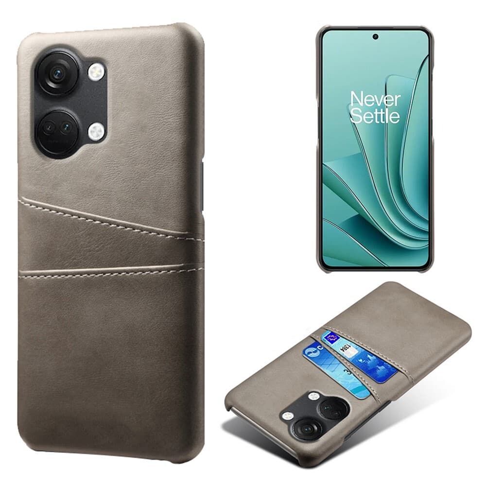 SKALO OnePlus Nord 3 5G / Ace 2V PU-nahkainen Korttikotelo - Harmaa - Gigantti verkkokauppa