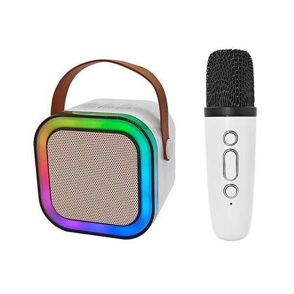 Karaokekaiutin, jossa on LED-valo ja langaton mikrofoni - Gigantti verkkokauppa