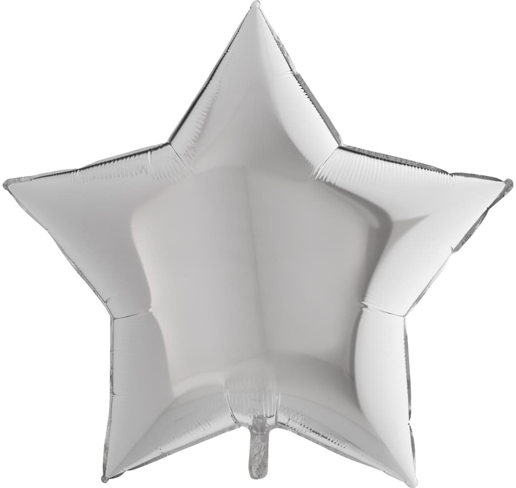 Star Metallic Silver -ilmapallo - Gigantti verkkokauppa