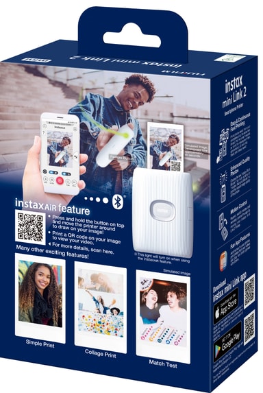 Fujifilm Instax Mini Link 2 tulostin (valkoinen) - Gigantti verkkokauppa