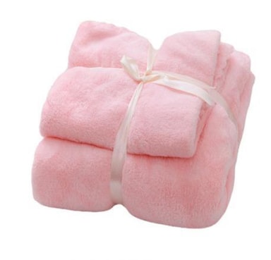 Sarja kylpypyyhkeitä ja pyyhe - vaaleanpunainen - Gigantti verkkokauppa