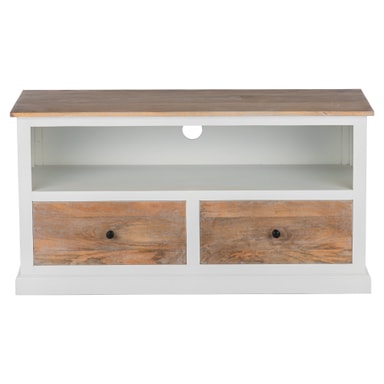 WOMO-DESIGN tv Lowboard Dhaka 2 laatikkoa 110x45x57cm, massiivipuuta ...