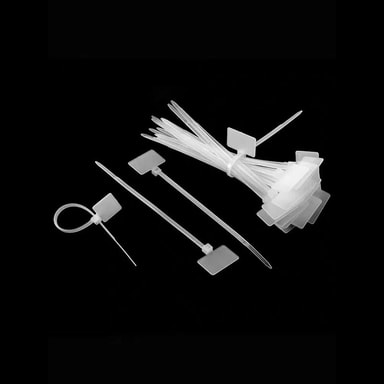 Buntband med etiketter och etiketter 250 st Musta - Gigantti verkkokauppa