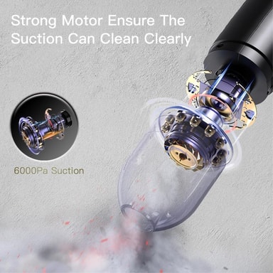 6000Pa langaton mini-kannettava imuri Kädessä pidettävä pölynimuri ...