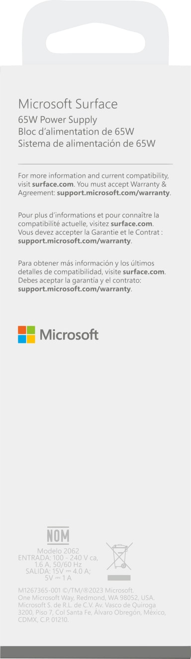 Microsoft Surface 65 W laturi kannettavalle - Gigantti verkkokauppa