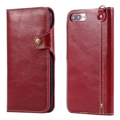 Retro lompakko nahka Apple iPhone 7 Plus / 8 Plus - viininpunainen ...