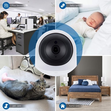 Langaton valvontakamera - full HD, 360 astetta, liiketunnistin ...