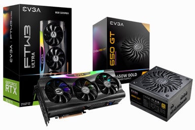 EVGA GeForce RTX 3070 Ti FTW3 ULTRA GAMING + EVGA SuperNOVA 650W GT PSU ...