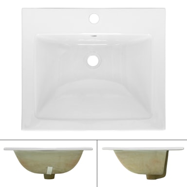 ML-Design keraaminen pesuallas valkoinen 45x22,5x42 cm, 45x22,5x42 cm ...