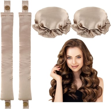 2-sarjan Satin Heatless Hair Curler yöuneen Harmaa - Gigantti verkkokauppa