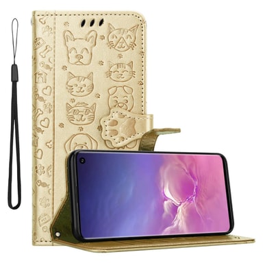 Samsung Galaxy S10 4G Suojakuori Lompakkokotelo (kulta) - Gigantti ...