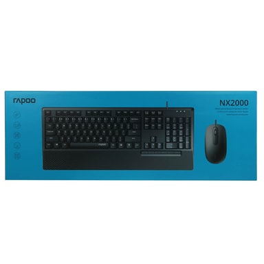 RAPOO Keyboard/Mice Set NX2000 Wired Black - Gigantti verkkokauppa